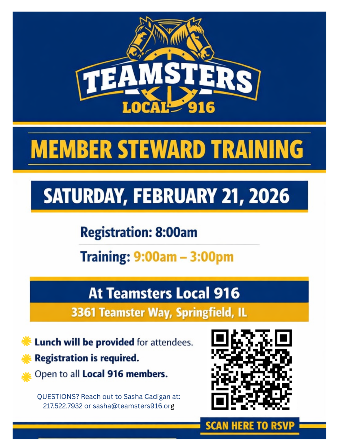 Annual Member Steward Training: Saturday, February 21, 2026 - Teamsters ...